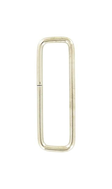 2" Shiny Nickel, Split Rectangular Ring, Steel, #C-25-2-NP