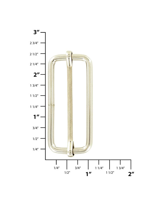 2" Shiny Nickel, Adjustable Strap Slide, Steel, #C-2002 – Weaver ...
