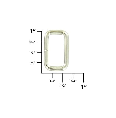 3/4" Shiny Nickel, Split Rectangular Ring, Steel, #P-3220-3-4-NP ...