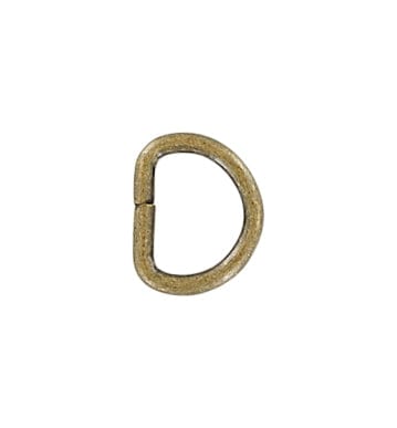 3/8" Antique Brass, Split D Ring, Steel, #P-975-ANTB