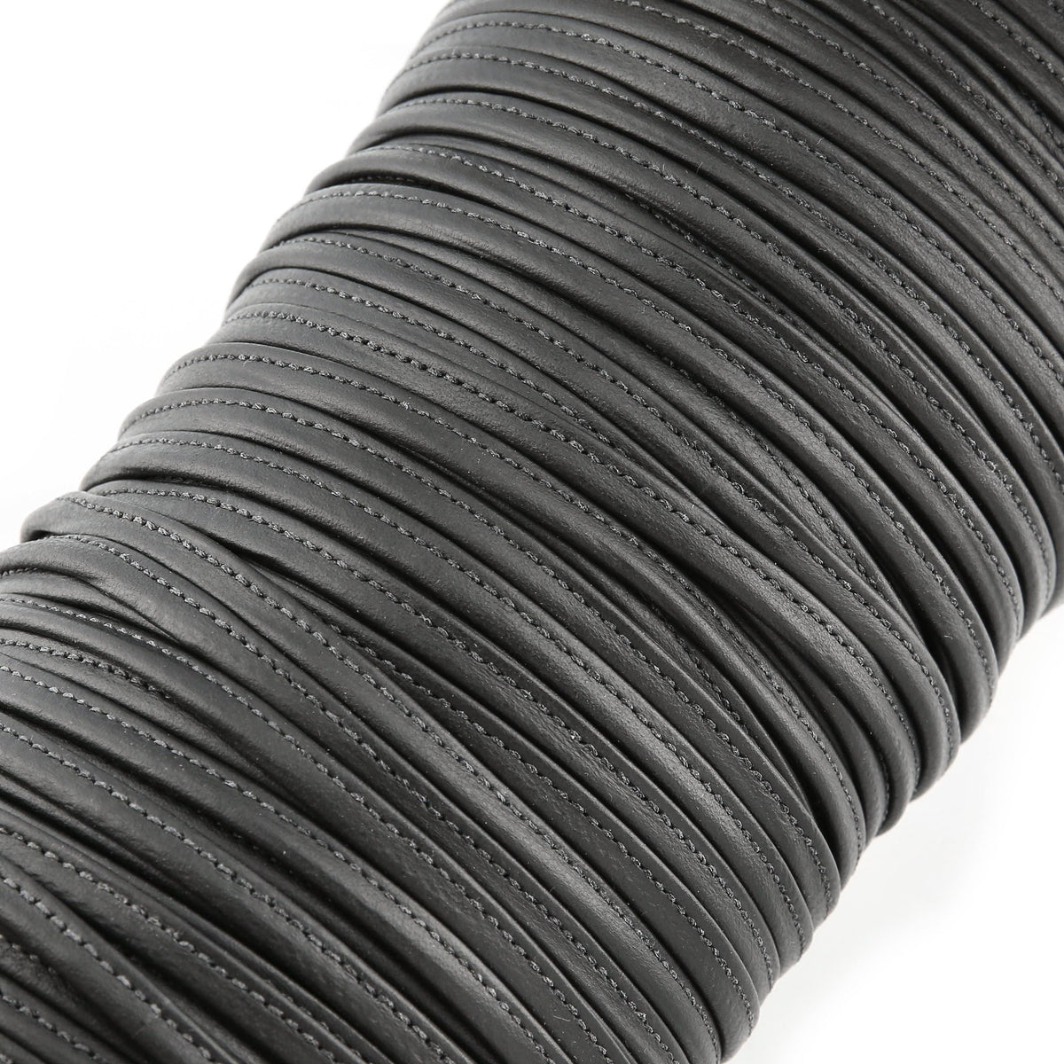 1/4" Black, Tubular Leather Strapping, Leather, #CALF-1-4-BLK – Weaver ...