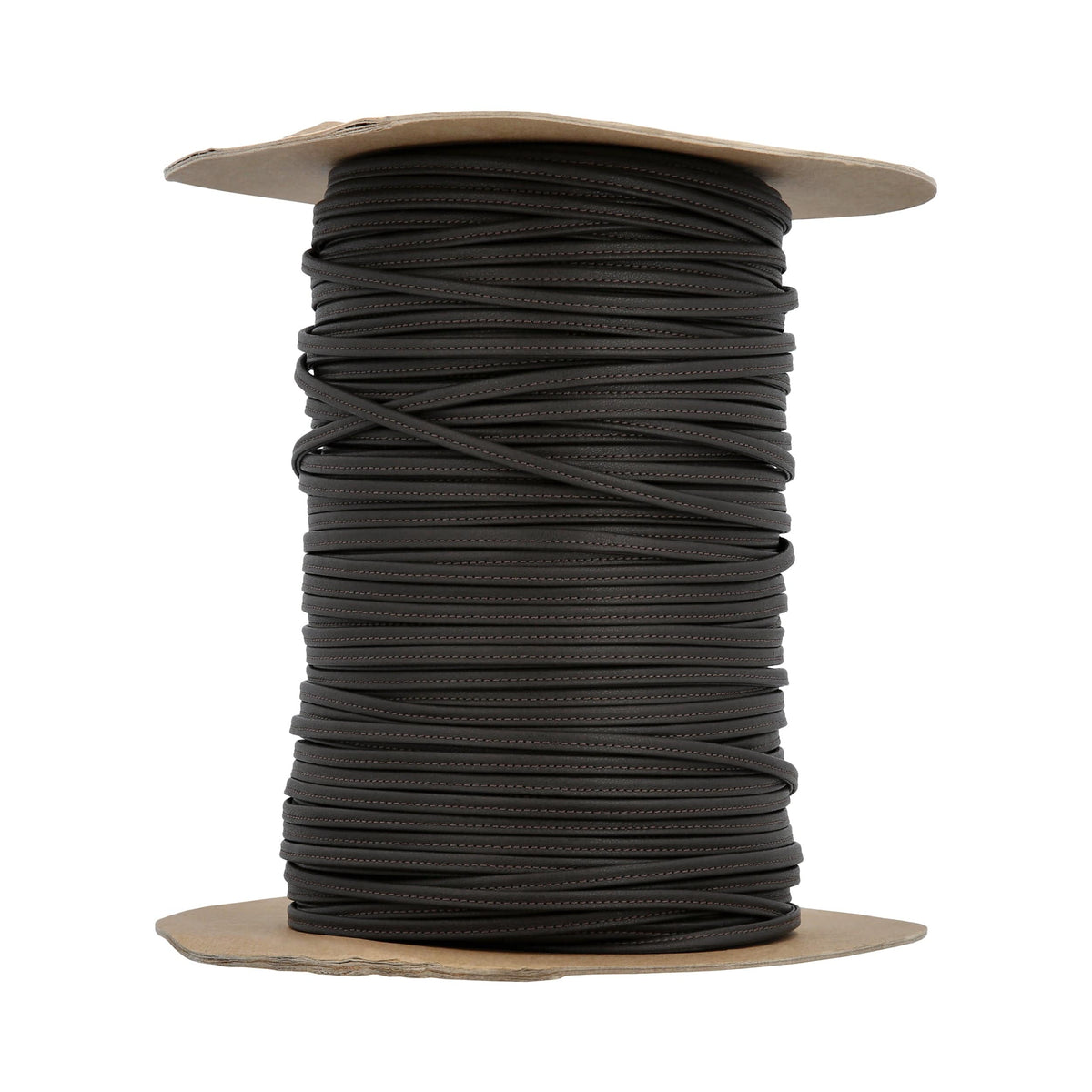 1/4" Dark Brown, Tubular Strapping, Leather, #CALF-1-4-DKBRO