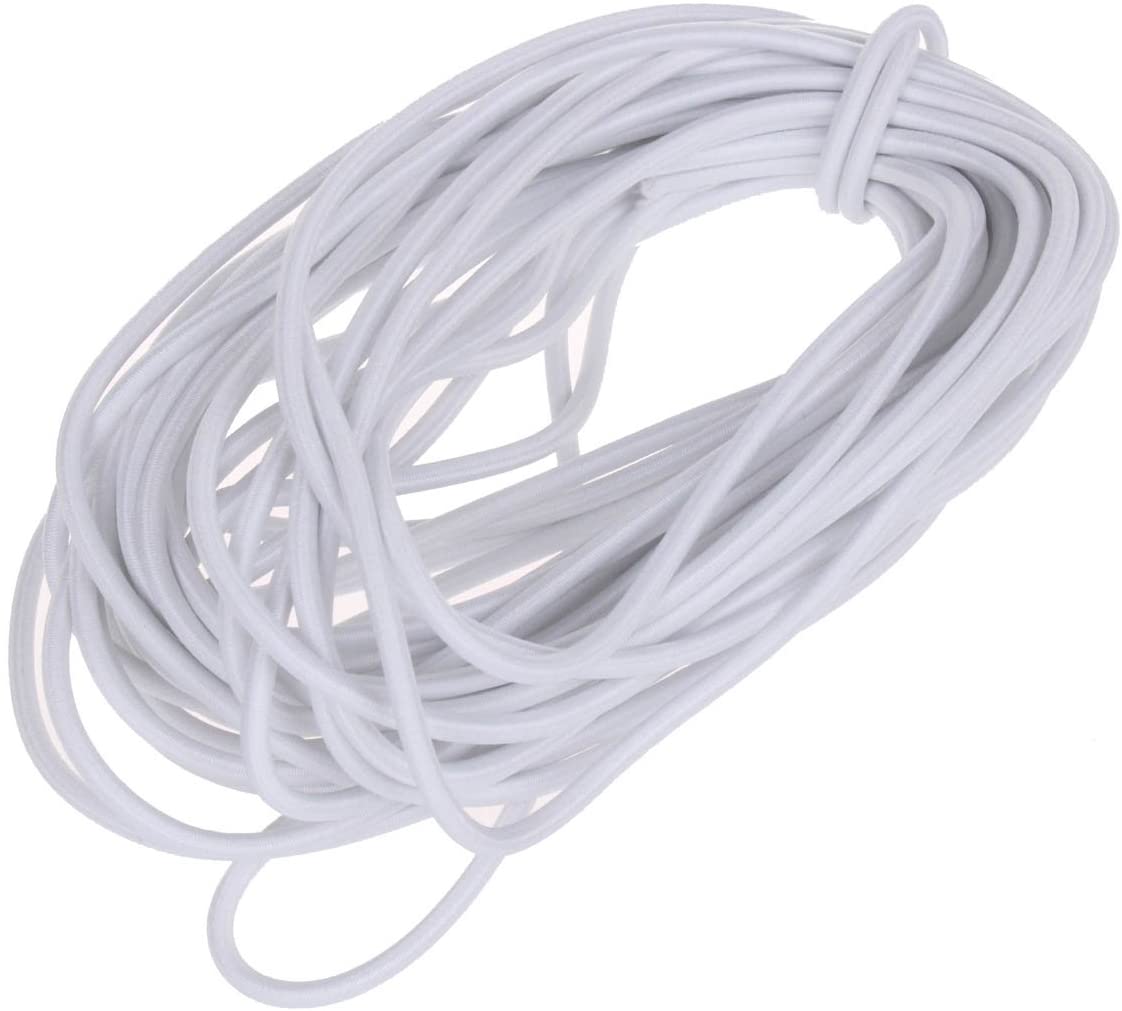 1/8" White, Elastic Cording,Polyester, #EL-1182-WHT – Weaver Leather Supply