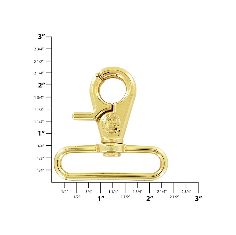 2" Shiny Gold, Trigger Swivel Snap Hook, Zinc Alloy, #P-3140-GOLD