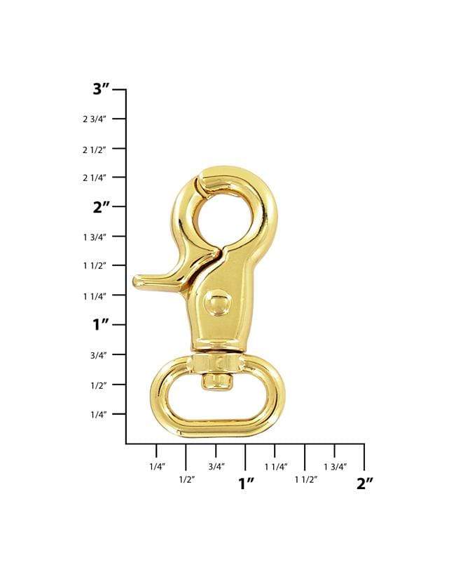3/4" Shiny Gold, Trigger Swivel Snap Hook, Zinc Alloy, #P-3130-GOLD ...