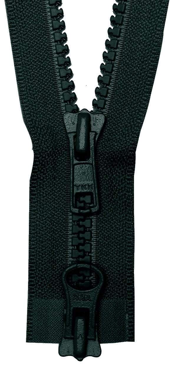 #5 Vislon, Black, 36" YKK Separating Two-Way Jacket Zipper, Plastic ...